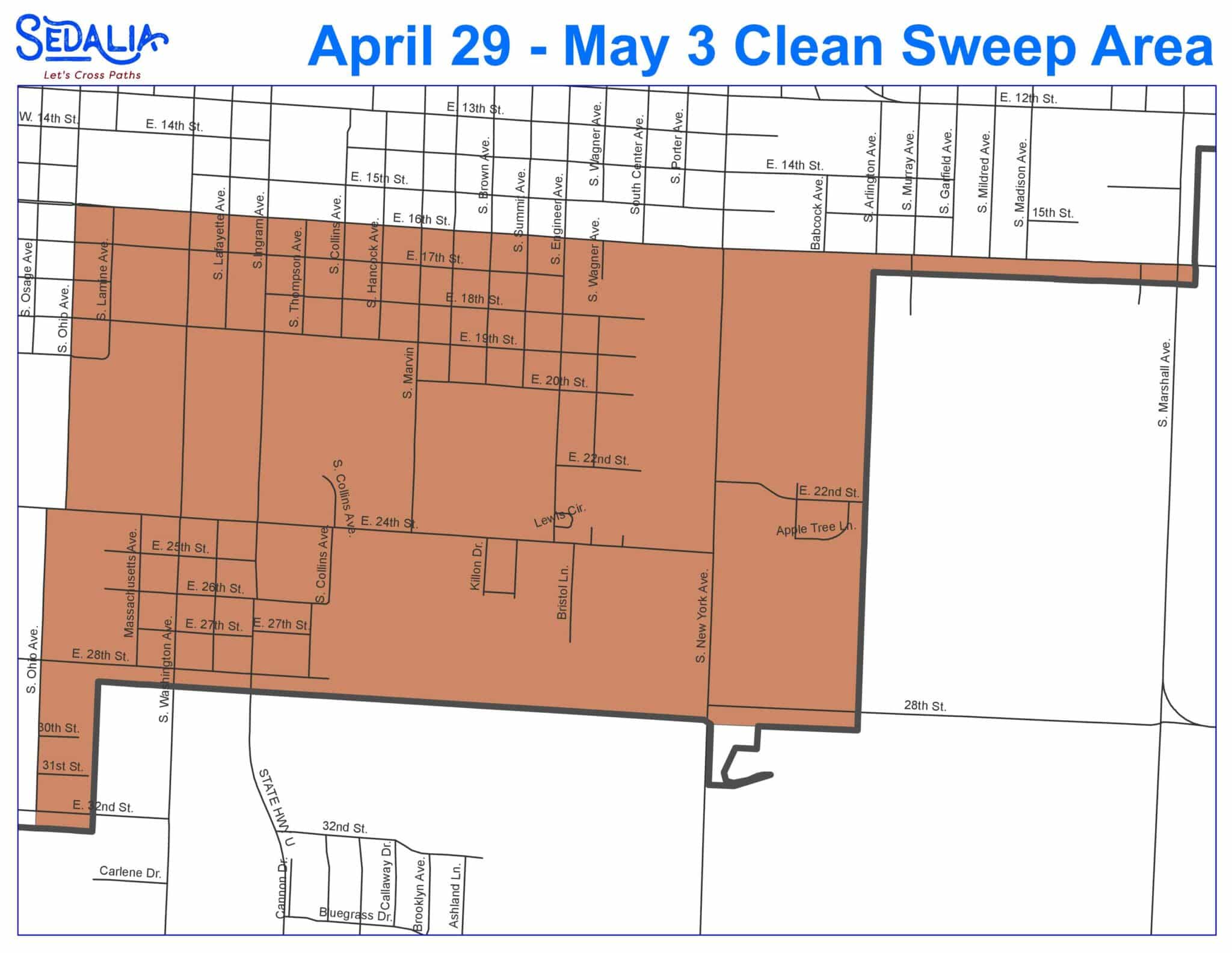 Clean Sweep Area for the Week of April 29 – May 3, 2024 | City of ...