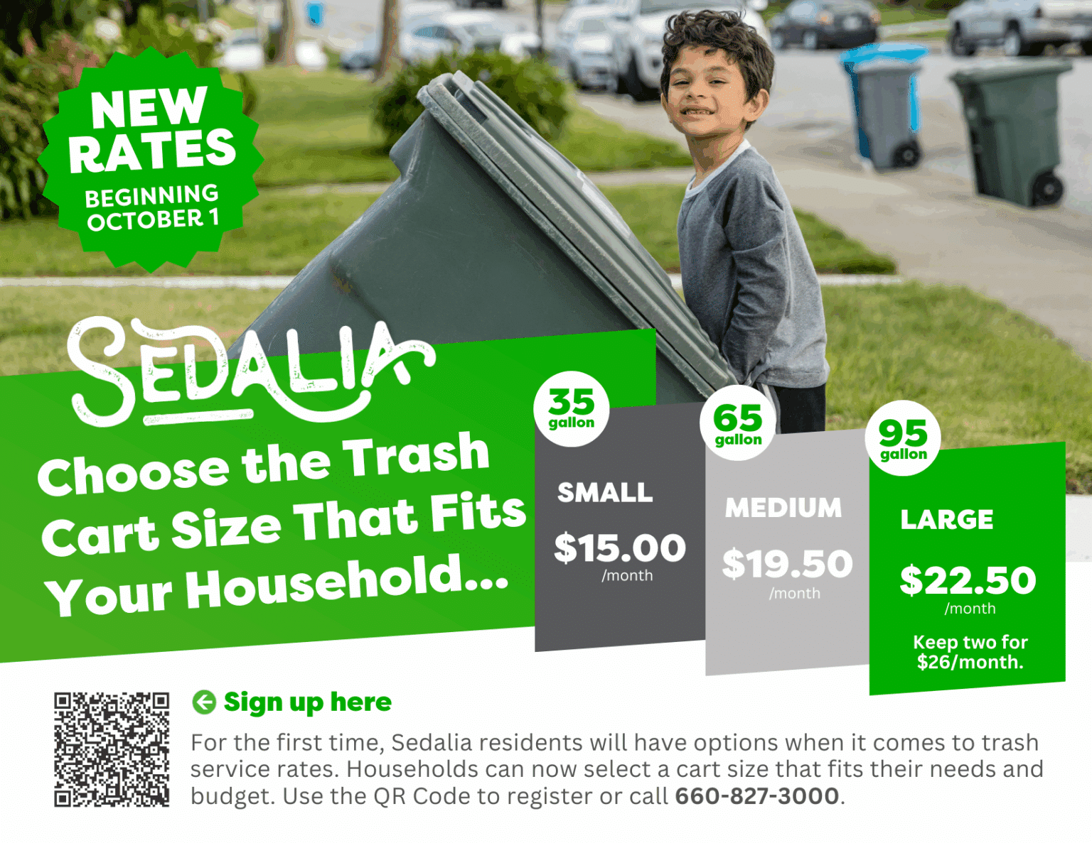 Trash Rate Changes: Effective October 1, 2025 | City of Sedalia, MO